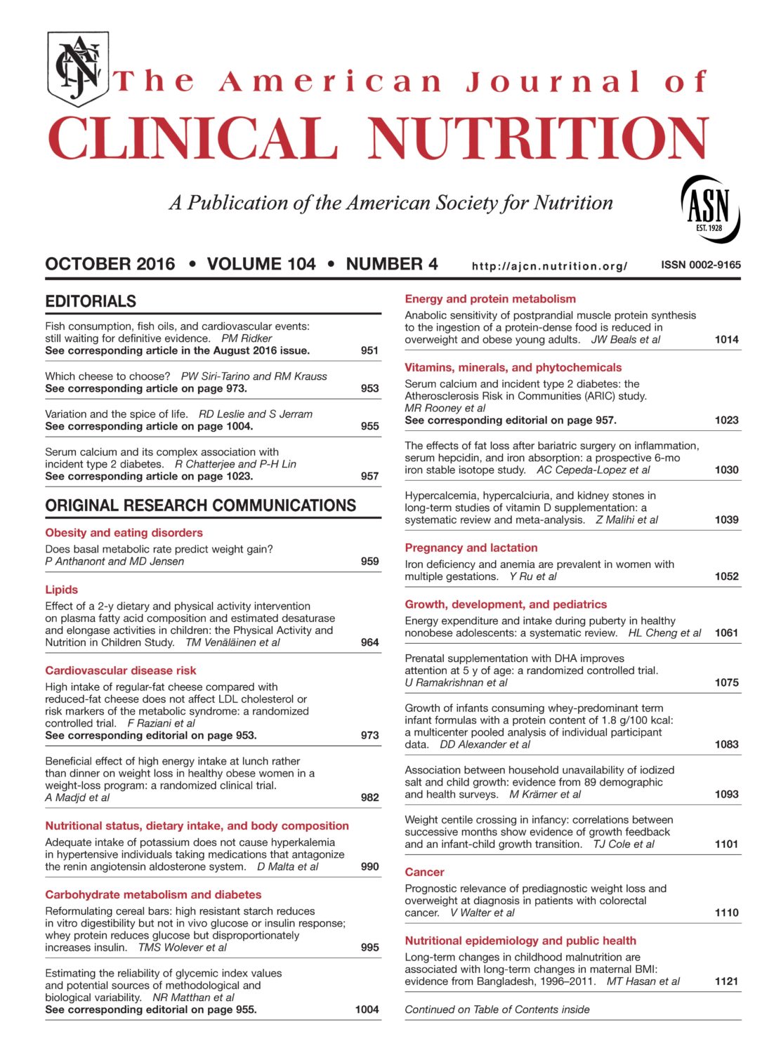 Publications - American Society for Nutrition
